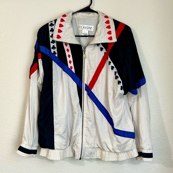 Lavon | Jackets & Coats | Vintage Lavon Playing Card Poker Suits ...